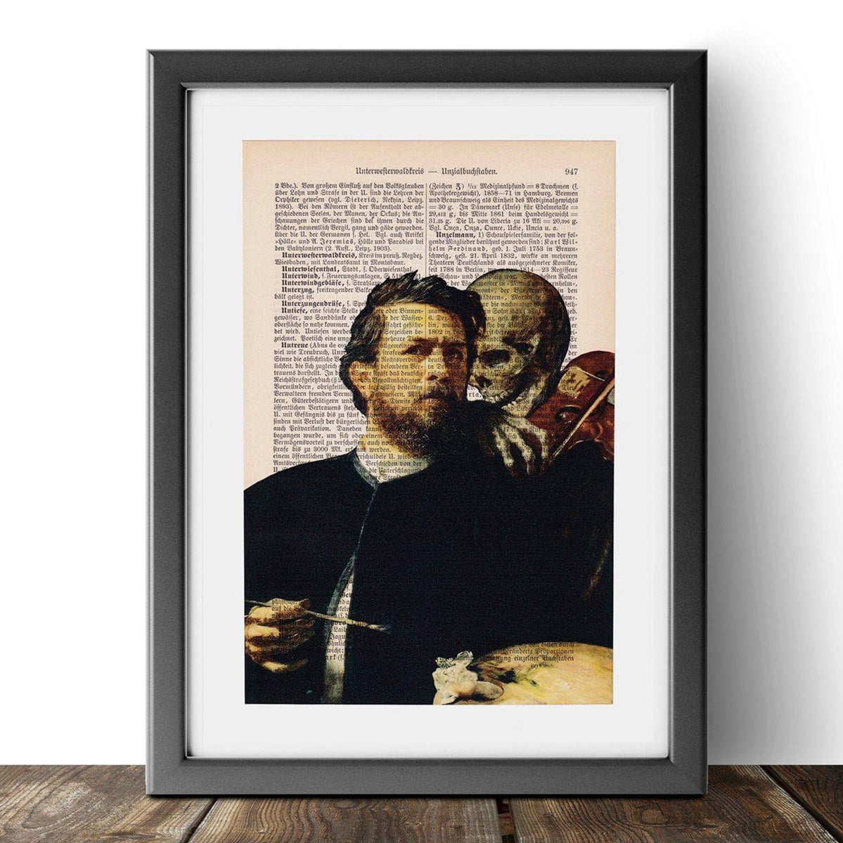 Self-Portrait with Death Playing the Fiddle - Arnold Böcklin - Vintage ...