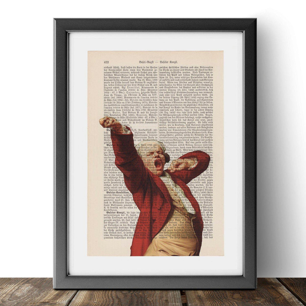 Yawning - Joseph Ducreux- Vintage Book Page Art Print - Art on Words