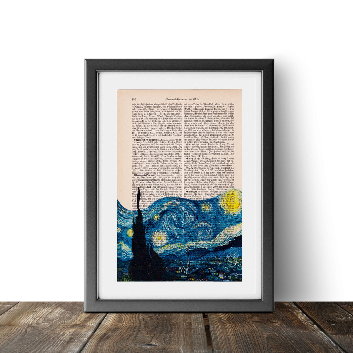The Starry Night - Vincent van Gogh - Vintage Book Page Art Print - Art ...
