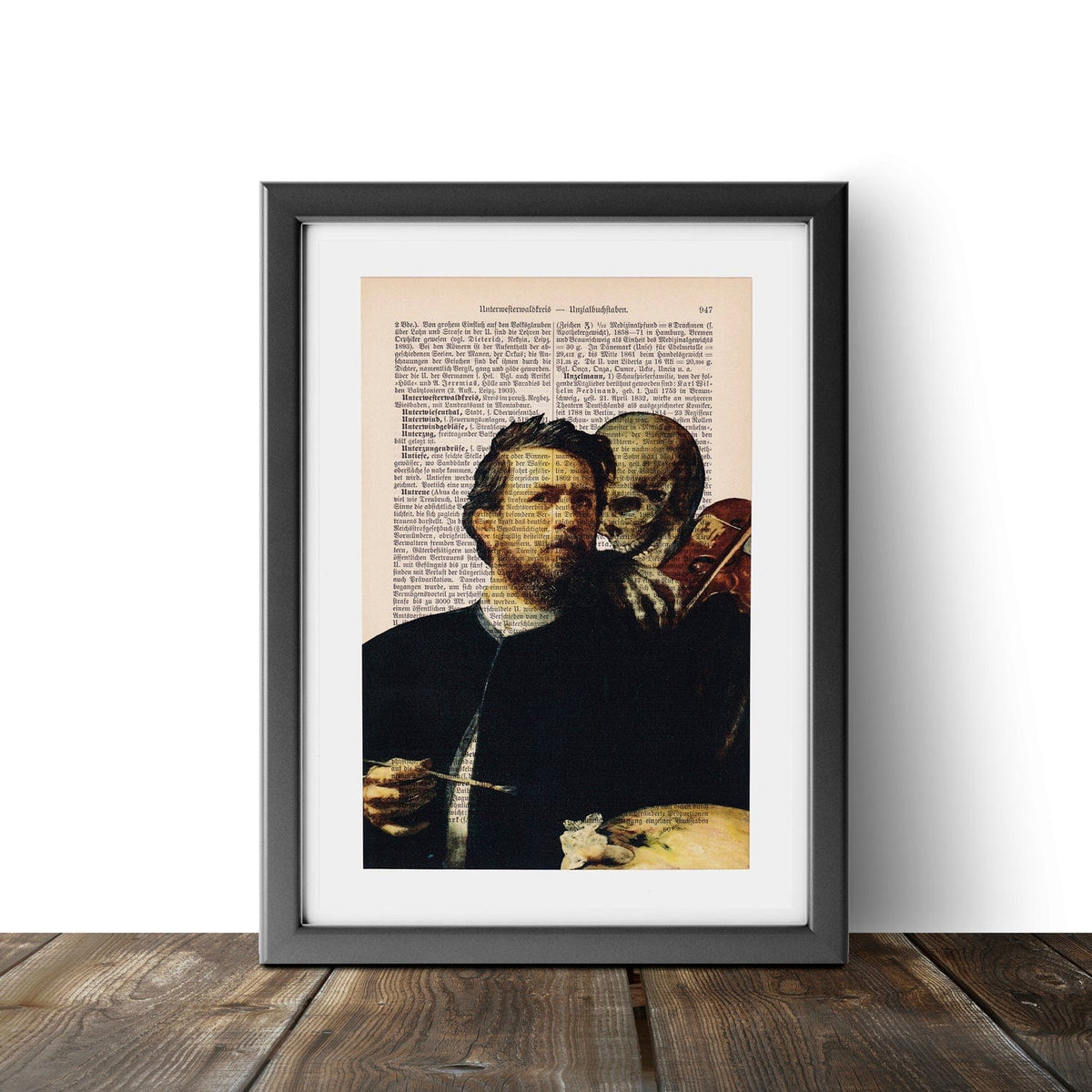 Self-Portrait with Death Playing the Fiddle - Arnold Böcklin - Vintage ...