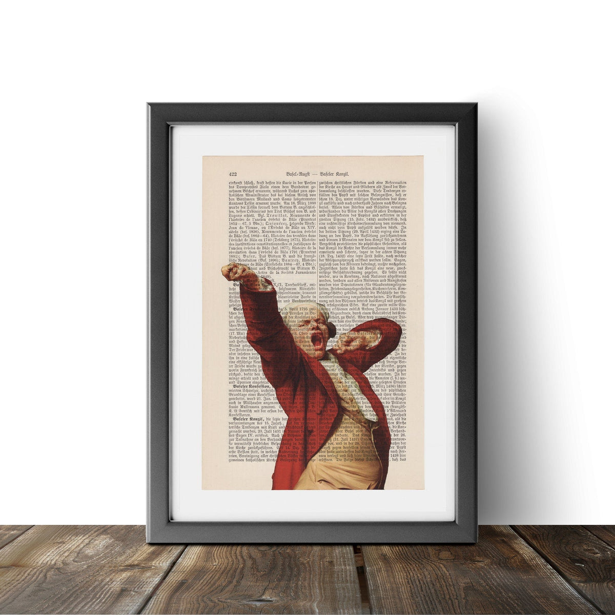 Yawning - Joseph Ducreux- Vintage Book Page Art Print - Art on Words